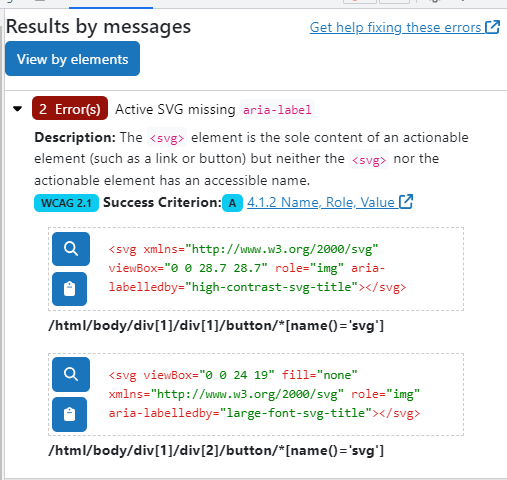 False positive? SVG title element + aria-labelledby gives error message ...