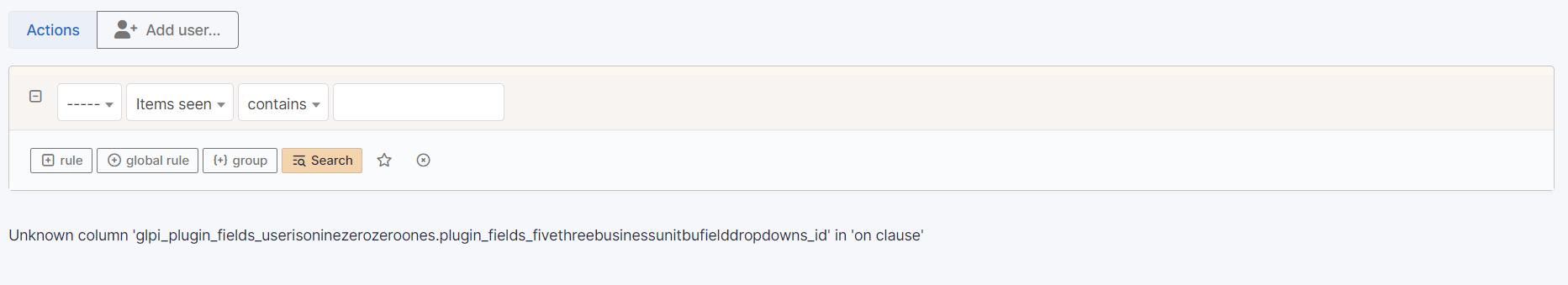 1.20.0 breaks user search · Issue #614 · pluginsGLPI/fields · GitHub