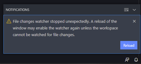 File Watcher (parcel) crashes on Bad file descriptor · Issue #139523 · microsoft/vscode · GitHub