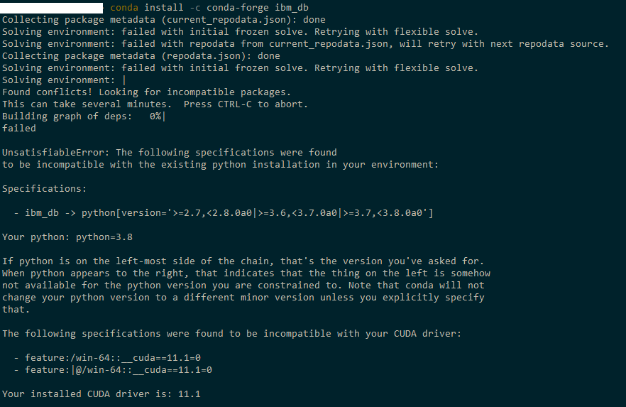 Can T Connect To Ibm Db2 Using Anaconda Python 2020 07 Python 3 8 3 · Issue 563 · Ibmdb Python