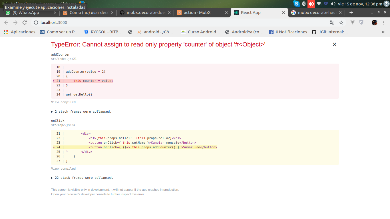 Question What Is The Correct Way To Use The Decorate Function · Issue 2206 · Mobxjs Mobx · Github