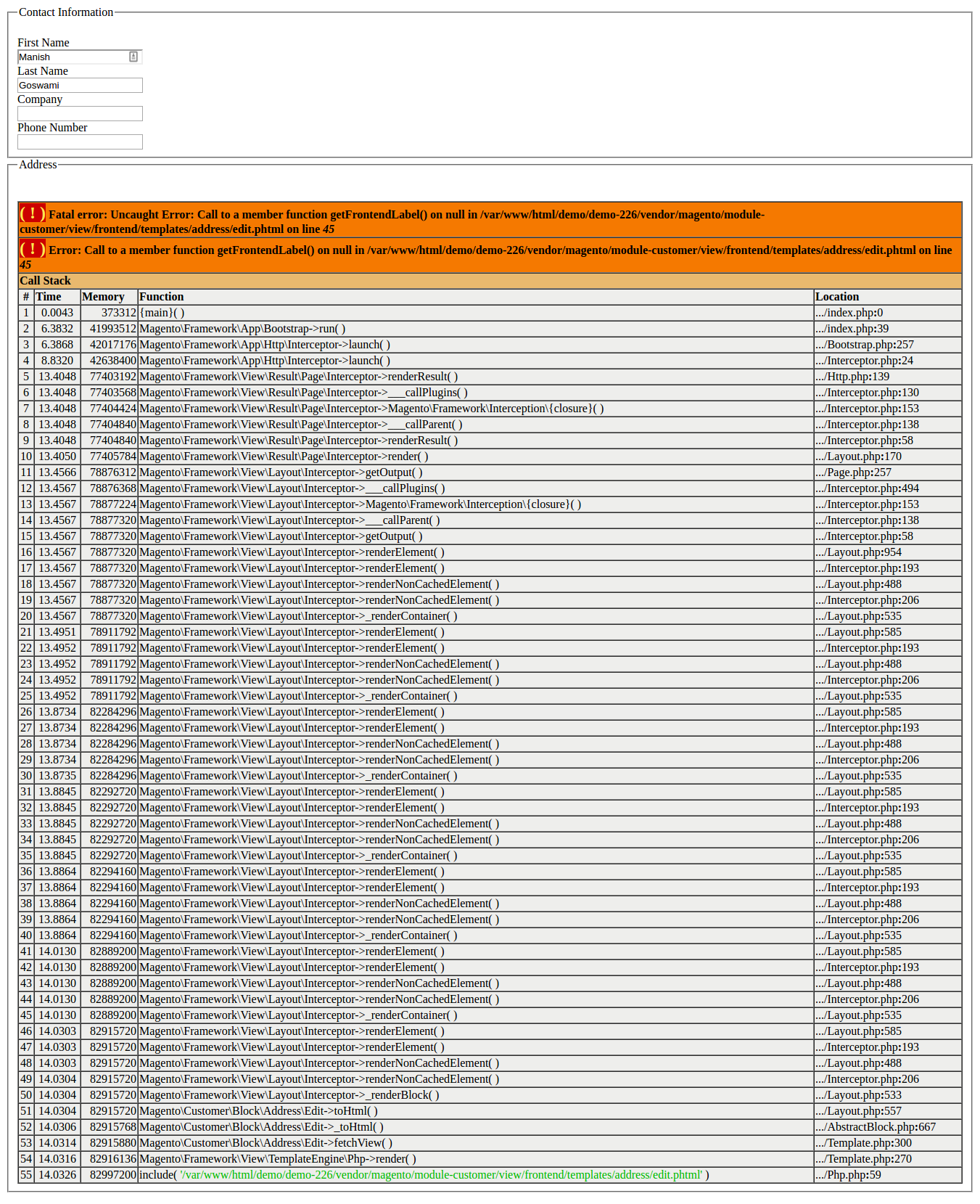 Customer address book access issue unable to edit address or add address. · Issue #18395 ...