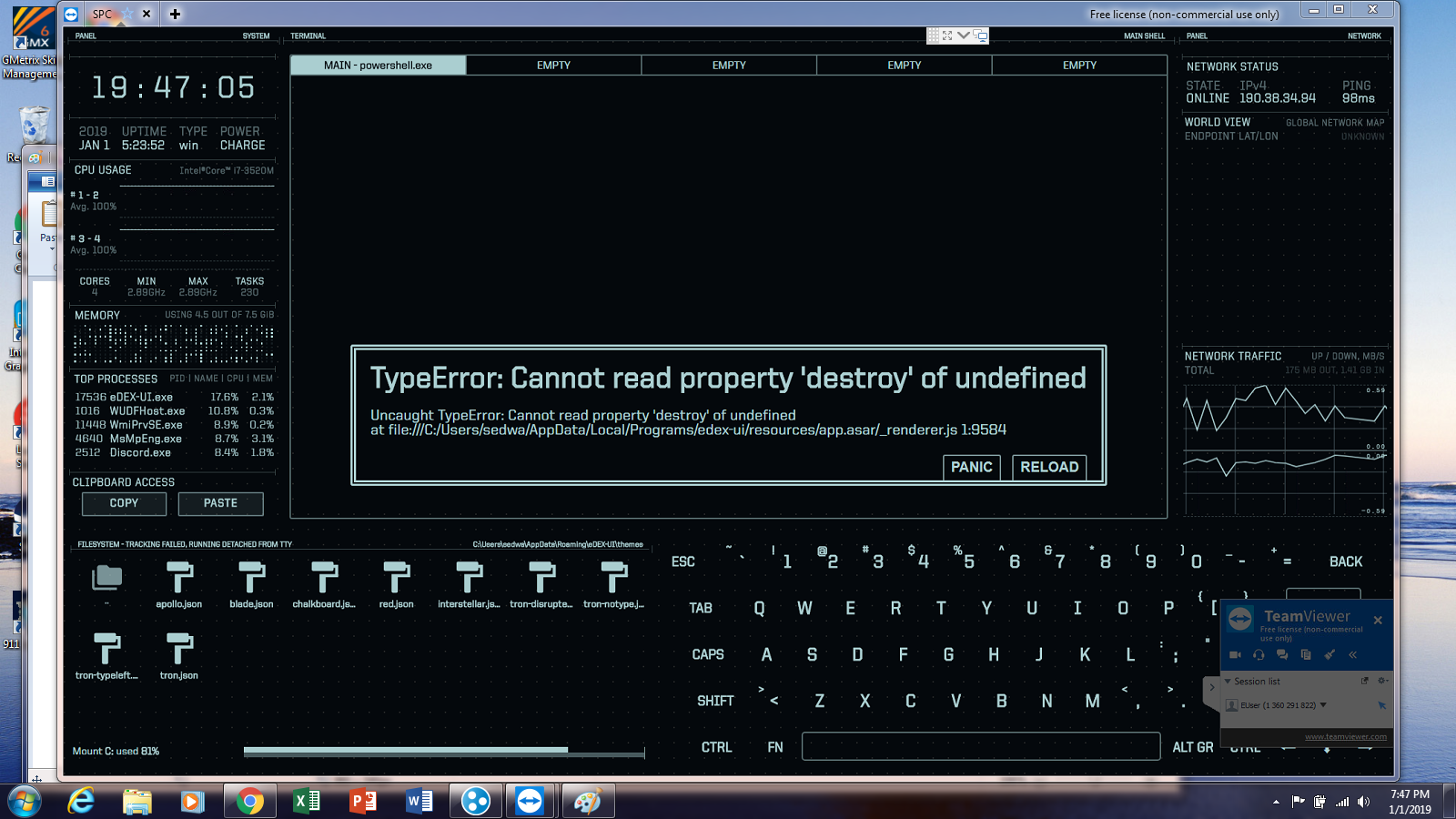 Globe can't load, theme's won't load either · Issue #373 · GitSquared/edex-ui · GitHub