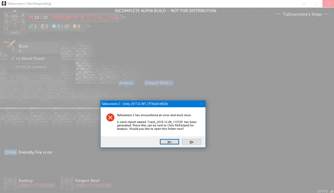 Online Co-op: Client crashes? · Issue #184 · ChrisNZL/Tallowmere2 · GitHub
