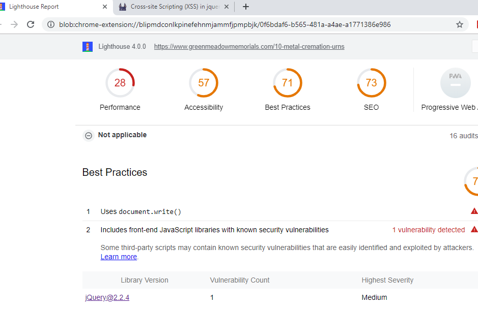 jquery vulnerability in 2.2.4 · Issue #12768 · PrestaShop/PrestaShop · GitHub