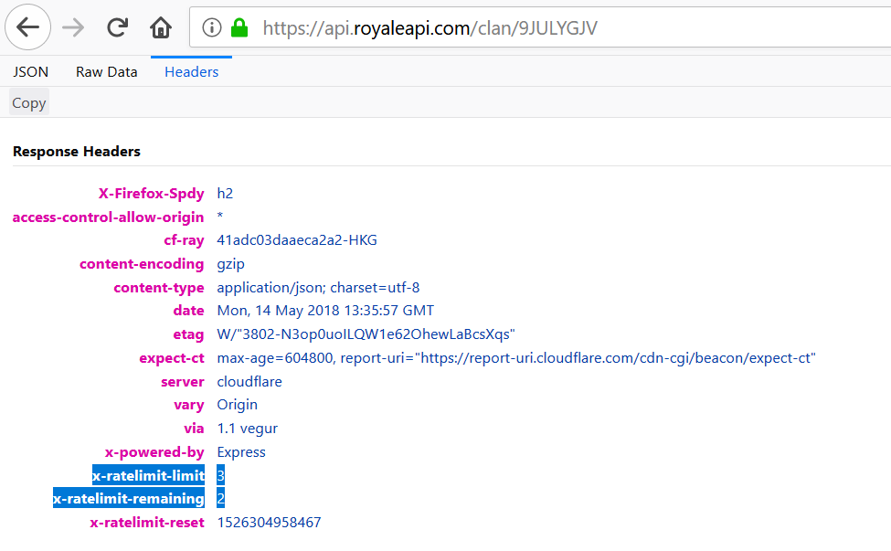 Cache issue for a specific clan - always returns too many requests · Issue #320 · RoyaleAPI/cr ...