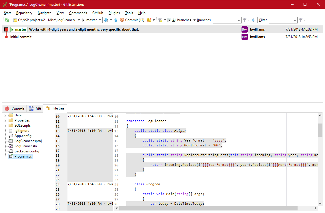 Re-add/modify Diff, View, Blame tabs in File History window · Issue #10805 · gitextensions ...