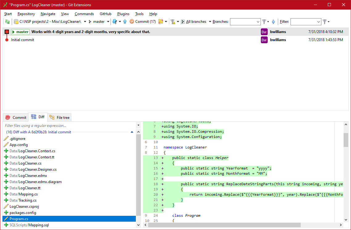 Re-add/modify Diff, View, Blame tabs in File History window · Issue #10805 · gitextensions ...