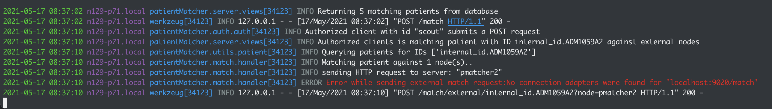 Manual Matching Against External Matchmaker Nodes Fails · Issue 2618