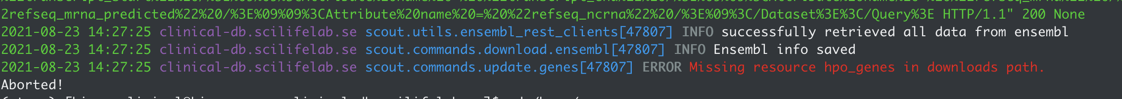 Scout Update Genes Works Only If You Pre Download Update Files · Issue 2801 · Clinical Genomics