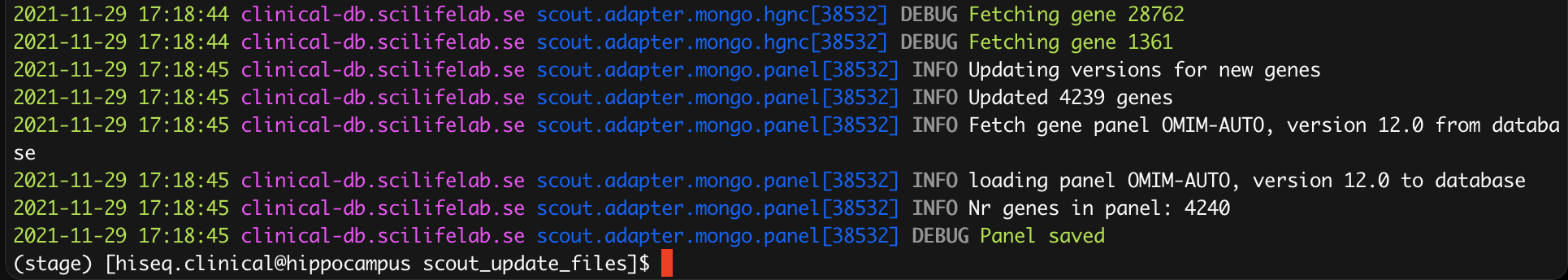 Update Scout database · Issue #2999 · Clinical-Genomics/scout · GitHub