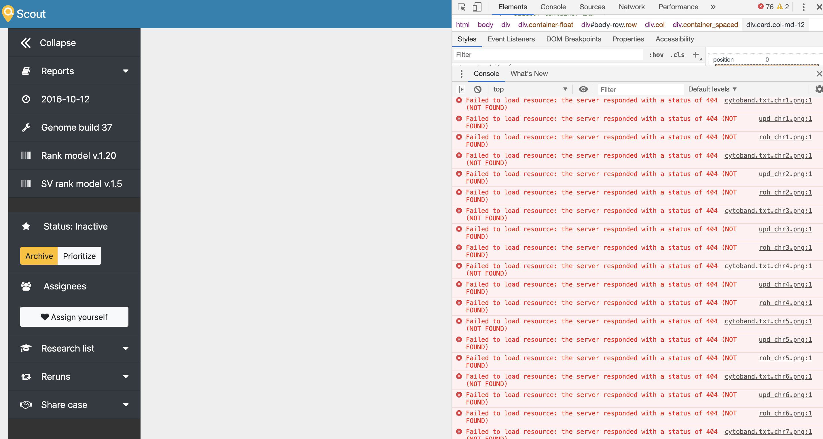 Some cytoband-related code is executed in background also on demo ...
