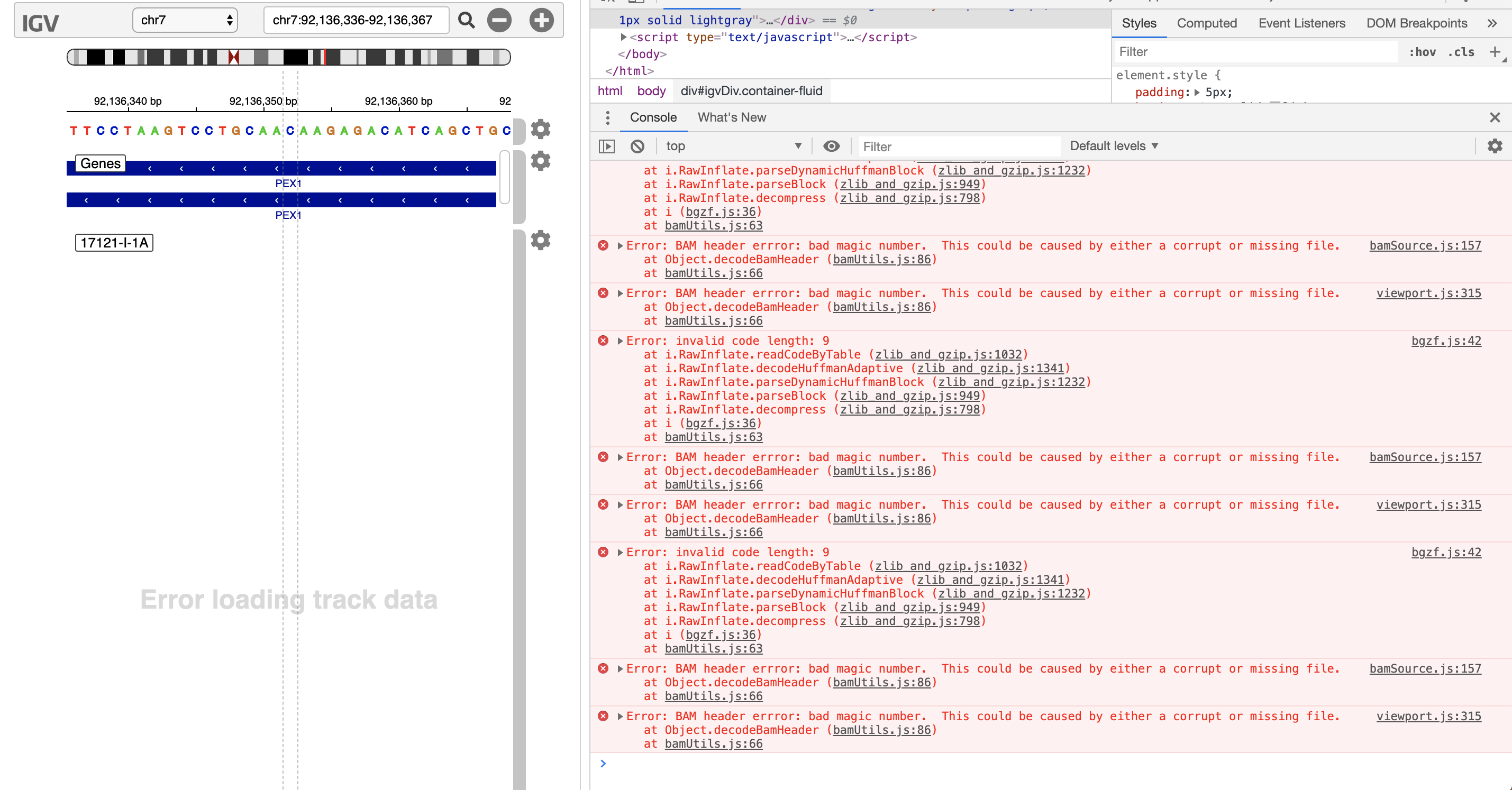 Error loading data track in IGV · Issue #1483 · Clinical-Genomics/scout · GitHub