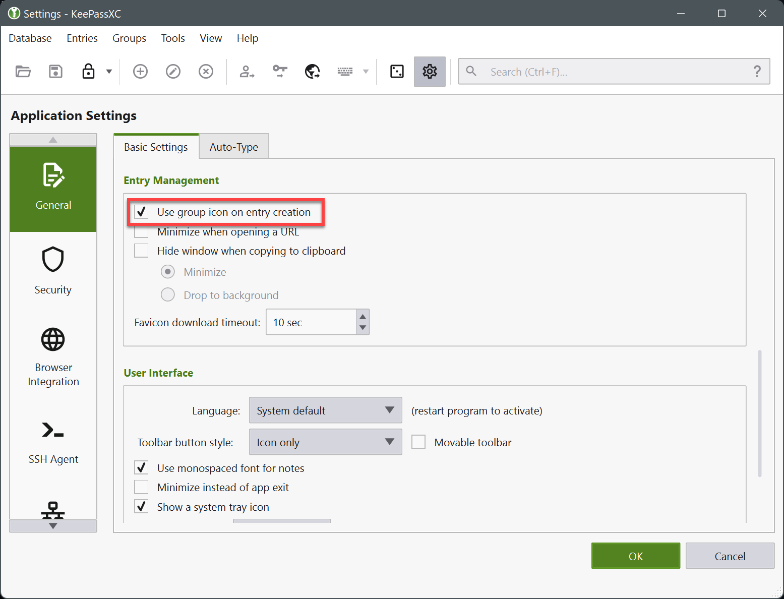 Default preselected entry icon is folder instead of key · Issue #7321 · keepassxreboot/keepassxc ...