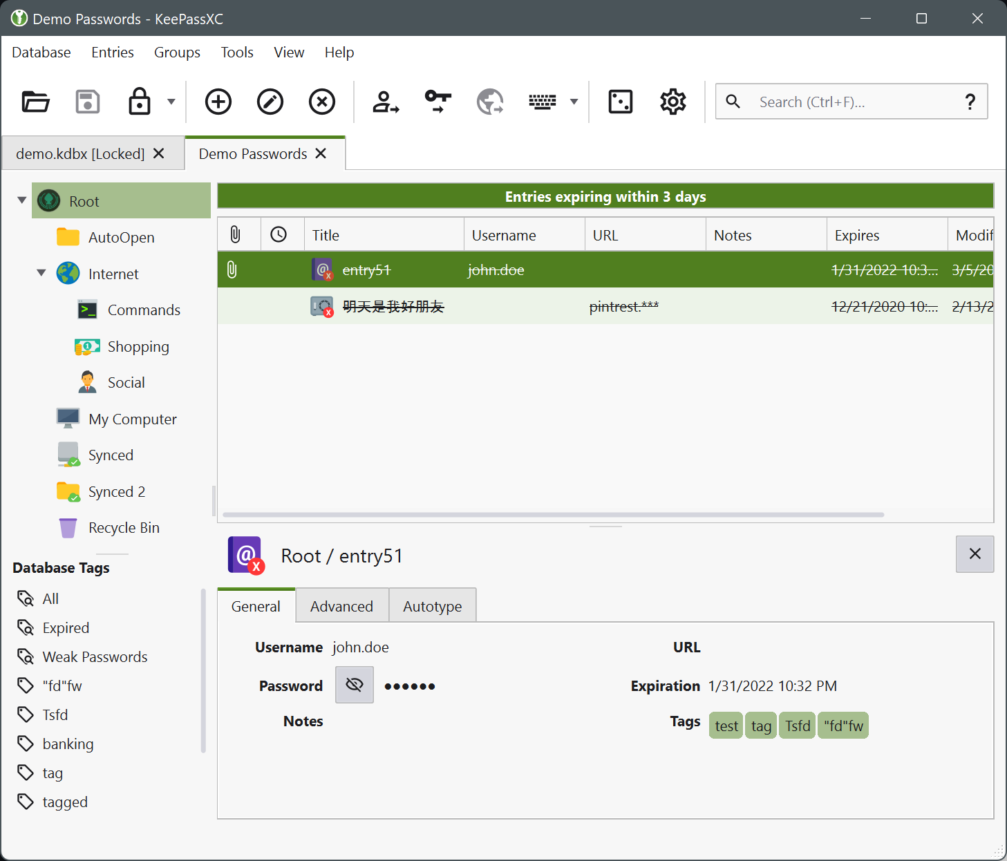 Says all my entries are expiring in three days for a minute · Issue ...