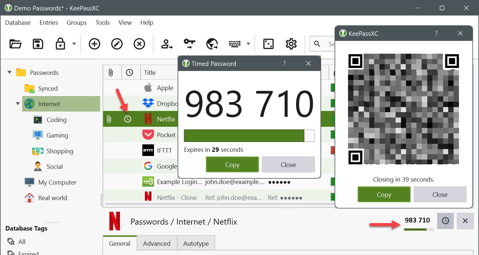 TOTP : Show the code , put closer the abilities to see it, add TOTP to new entry · Issue #7785 ...