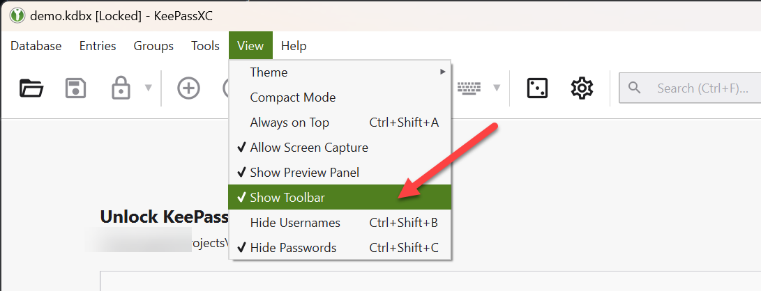 Allow the Search field to be moved · Issue #8637 · keepassxreboot/keepassxc · GitHub