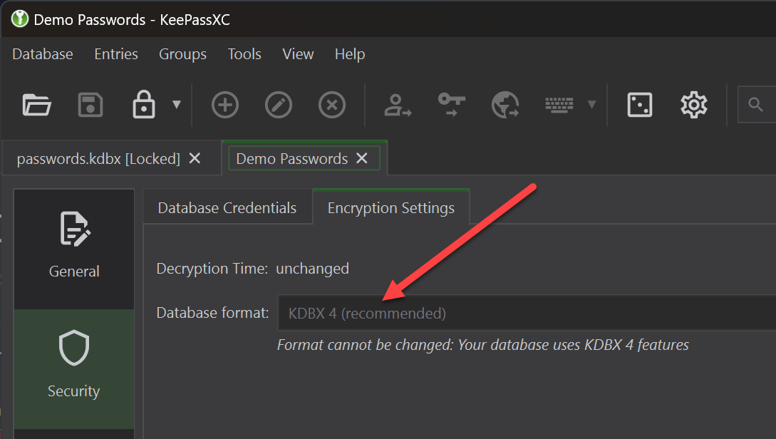 Is my KDBX file version 4 or higher? · keepassxreboot keepassxc ...