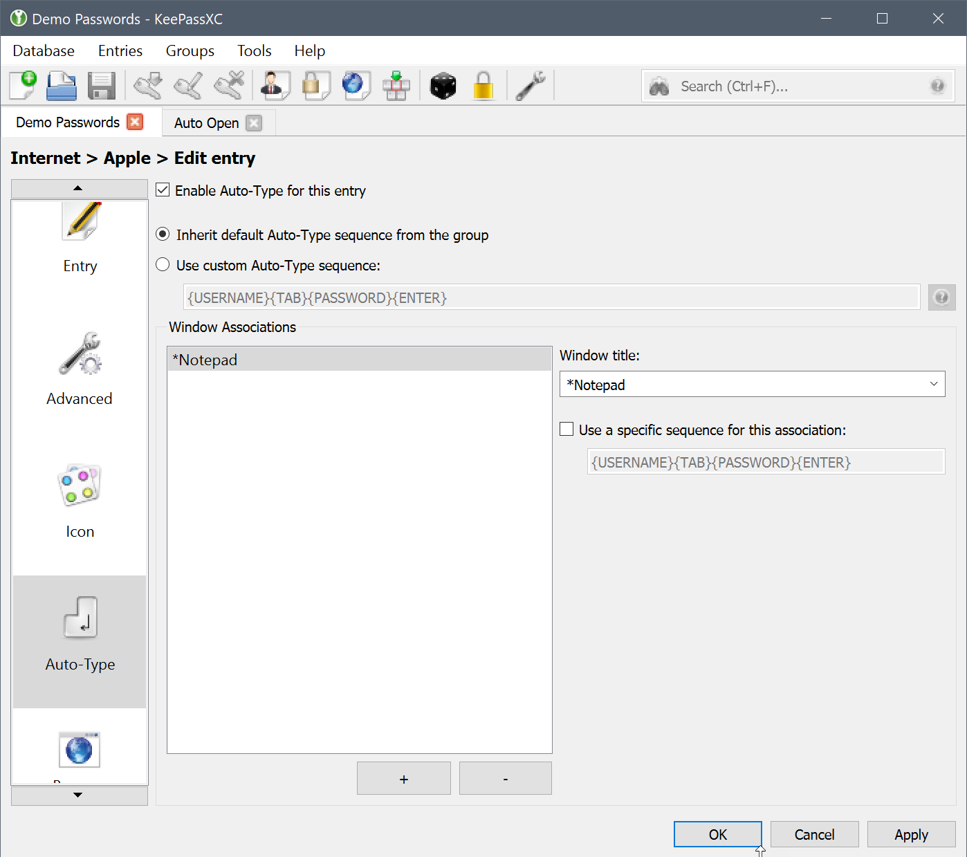 global autotype - option to select the wanted item to use in case ...