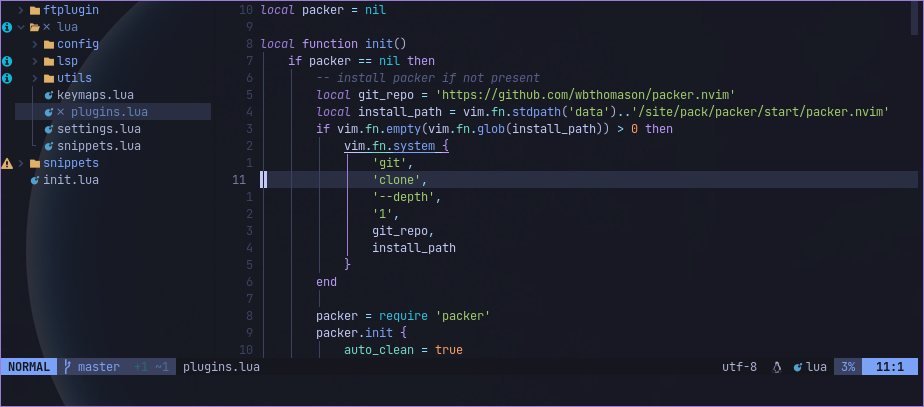 white separator in NvimTree · Issue #218 · folke/tokyonight.nvim · GitHub