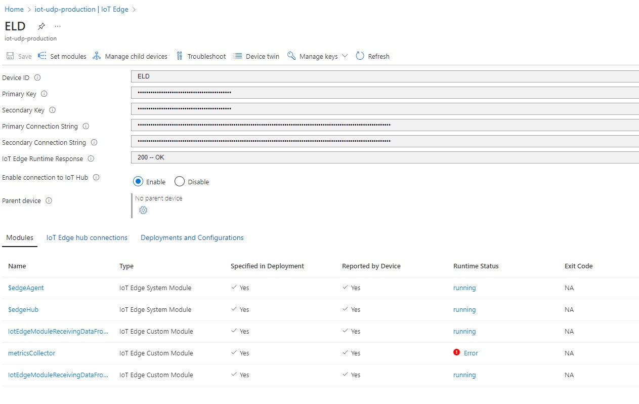 After 3 months without any errors events could not be sent from the custom module to the IoT Hub ...