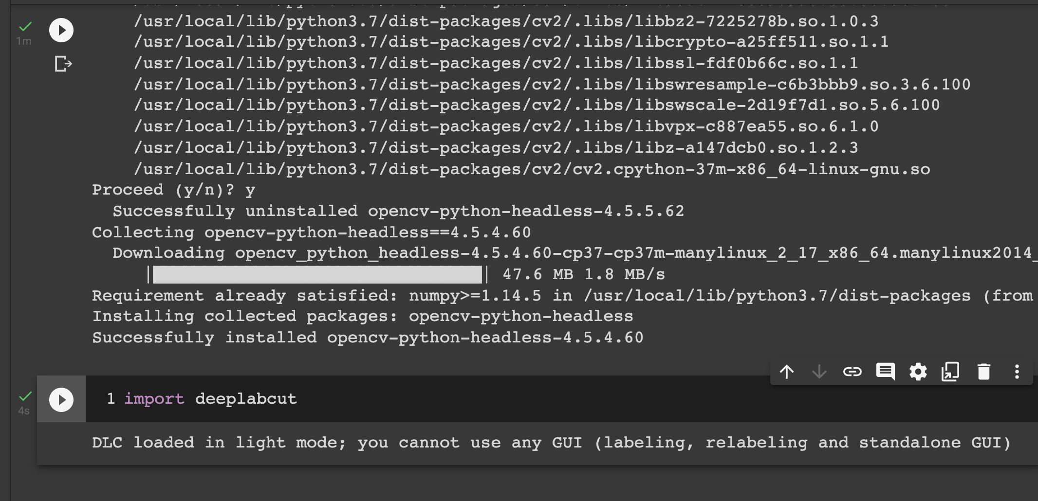 cv2 issue in COLAB on "import deeplabcut" · Issue #1625 · DeepLabCut/DeepLabCut · GitHub