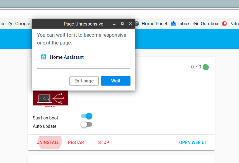 Ui Hangshalts When Uninstalling An Add On · Issue 737 · Home Assistantsupervisor · Github