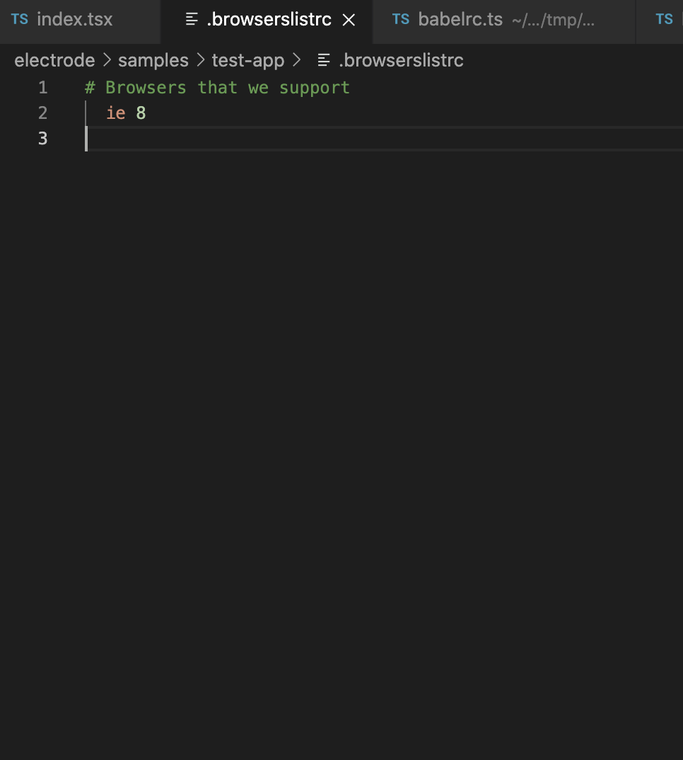 [CEECORE-2148] fix for .browserlistrc by durrab · Pull Request #1787 · electrode-io/electrode ...
