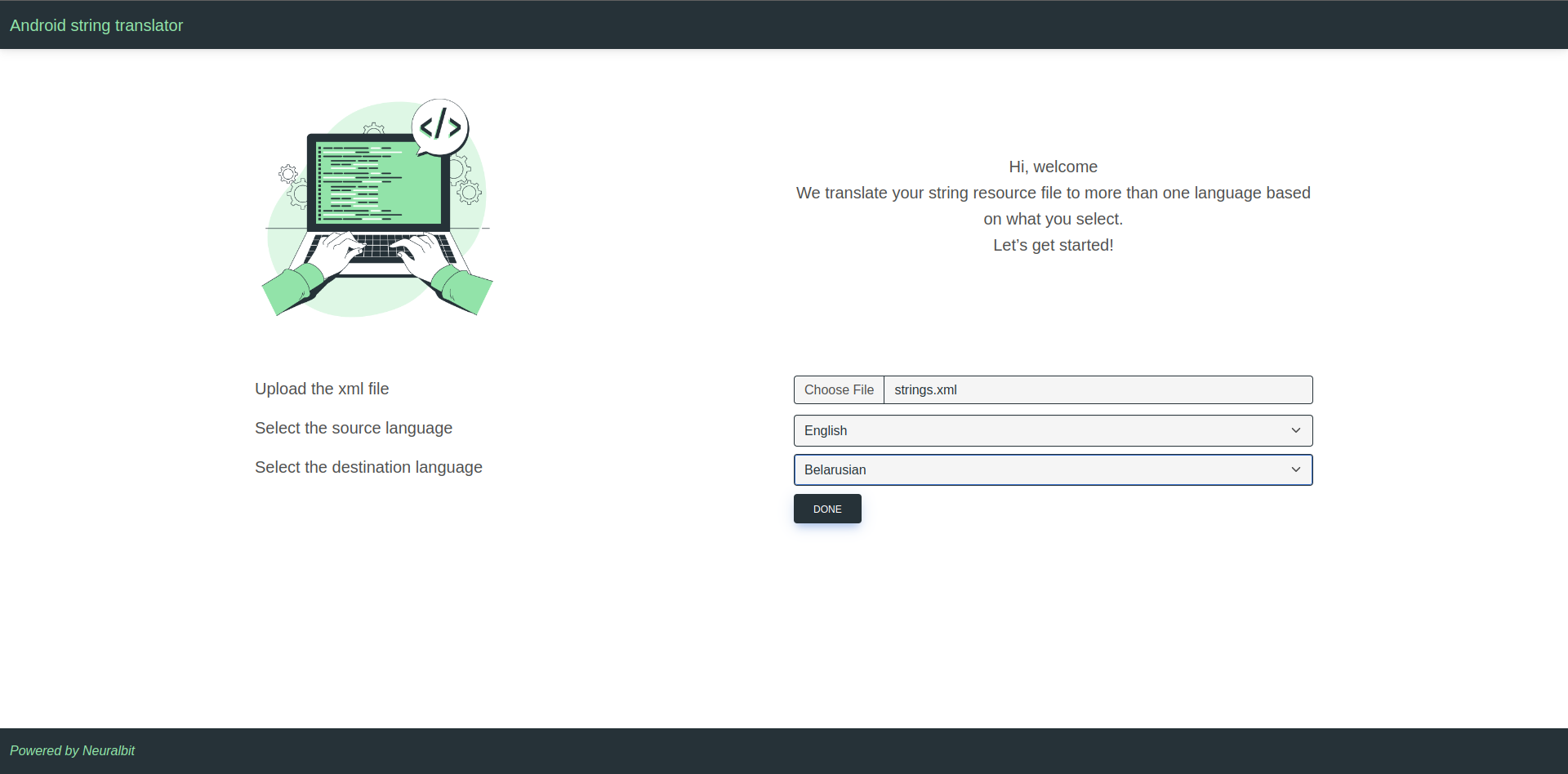 Github Normangadenyaandroid String Translator Django Application Which Translates Stringxml 