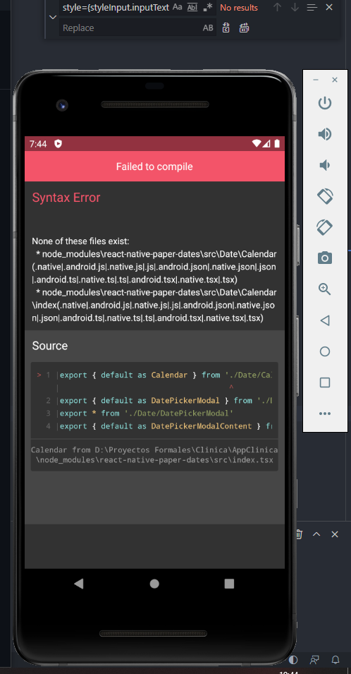 None Of These Files Exist Single Date Picker · Issue 101 · Web Ridgereact Native Paper Dates 8961