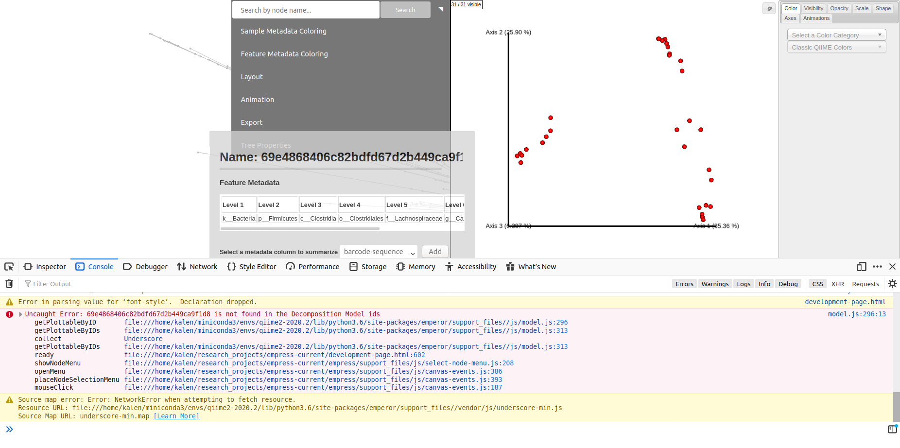 Clicking a tip node causes an error · Issue #287 · biocore/empress · GitHub
