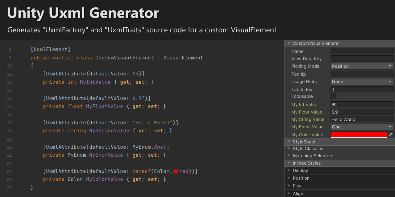 GitHub - LibraStack/UnityUxmlGenerator: Generates "UxmlFactory" and ...