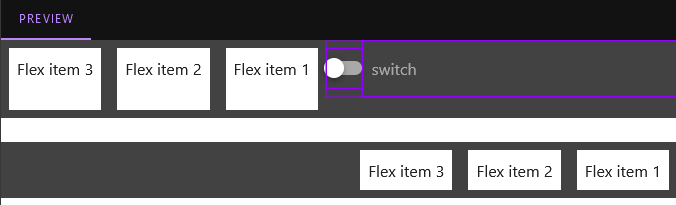 Bug Report 306 V Switch Breaks Flex Row Reverse Behavior · Issue 16342 · Vuetifyjsvuetify