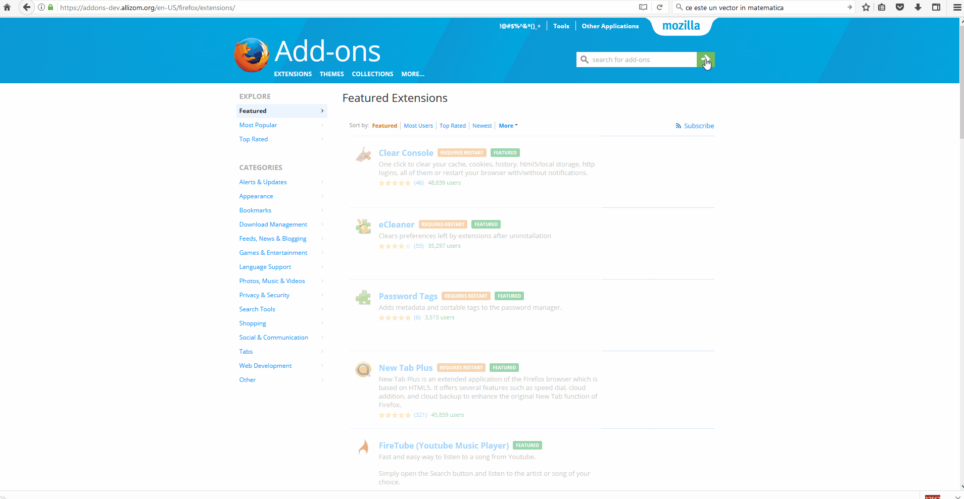 Diferent results for same empty search · Issue #4677 · mozilla/addons · GitHub