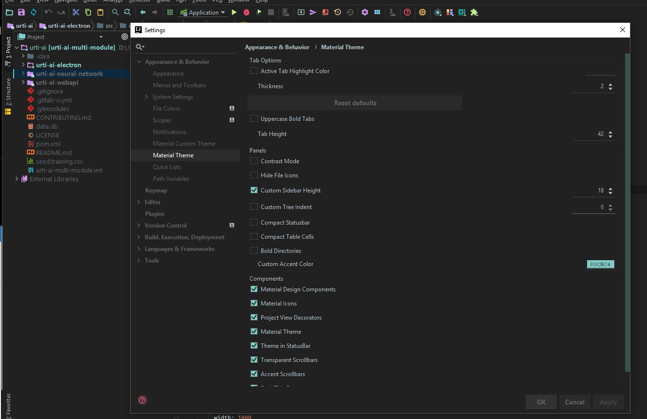 Bold and enlarged fonts on project window. · Issue #541 · ChrisRM/material-theme-jetbrains · GitHub