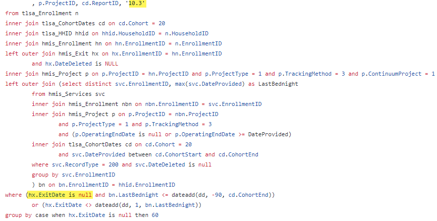 Step 10.3: Issue in Sample Code · Issue #743 · HMIS/LSASampleCode · GitHub