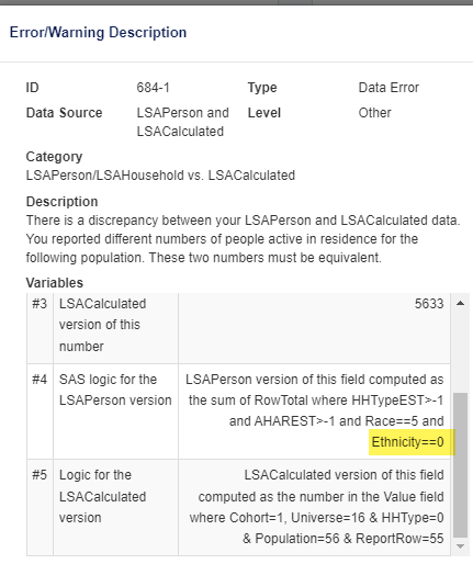 Flag 684-1 (counting Ethnicity) · Issue #868 · HMIS/LSASampleCode · GitHub