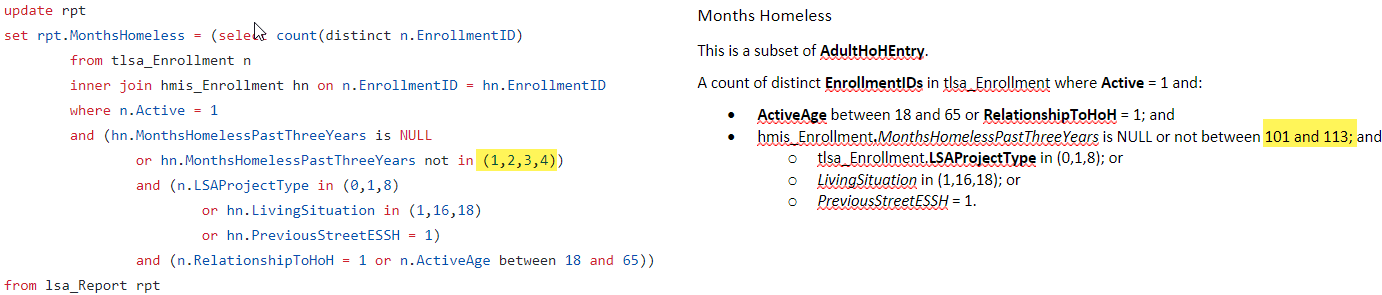 Section 11.7: [MonthsHomeless] sample code issue · Issue #942 · HMIS/LSASampleCode · GitHub
