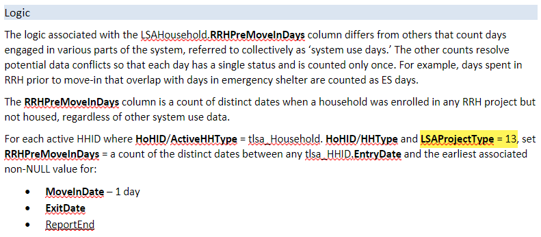 Step 6.10: [RRHPreMoveInDays] - null vs 0 · Issue #986 · HMIS/LSASampleCode · GitHub