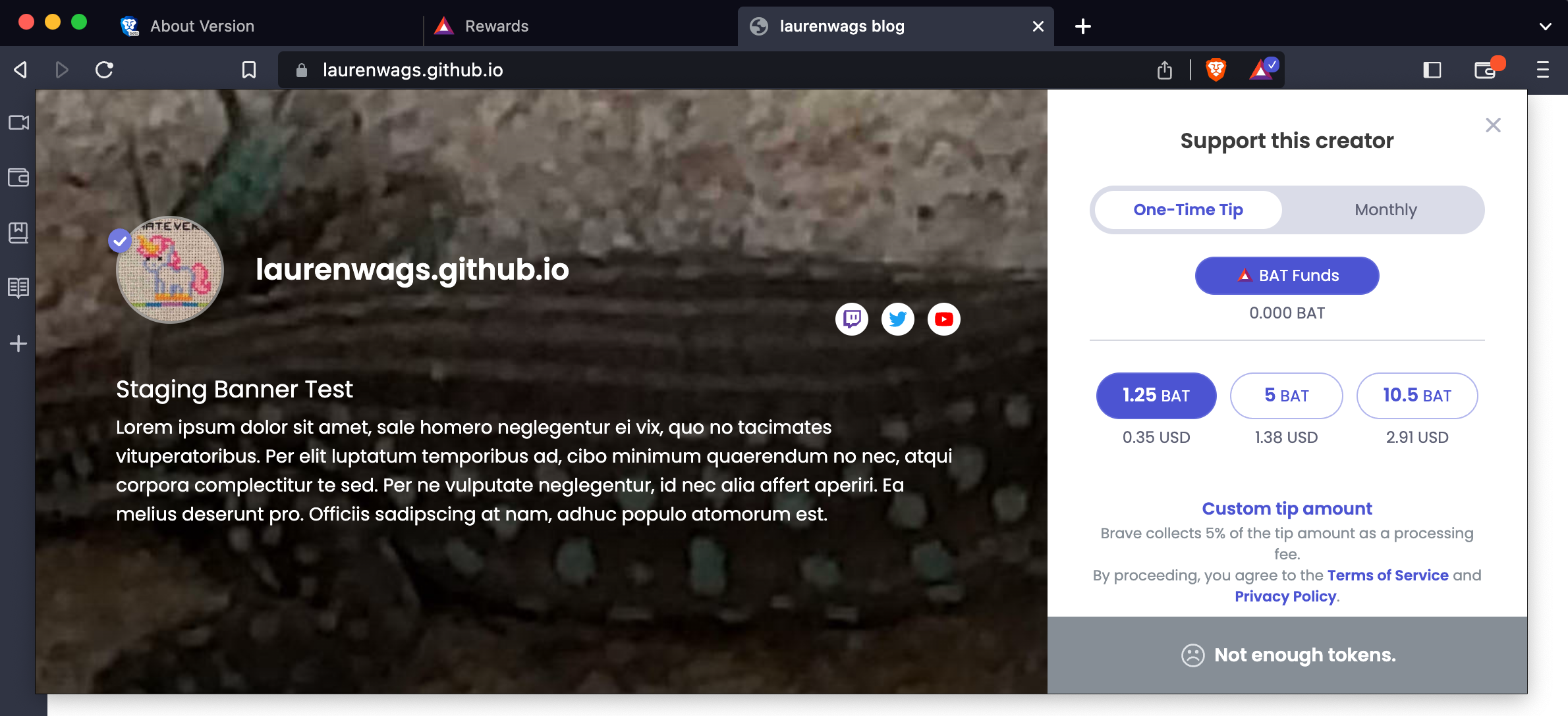 Update tipping banner text when user is in `Logged out` state · Issue ...
