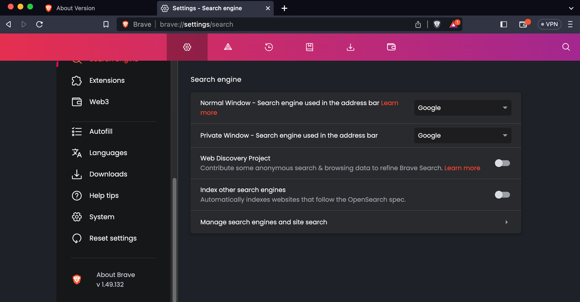 Search suggestions displayed in Private window when Google is the ...