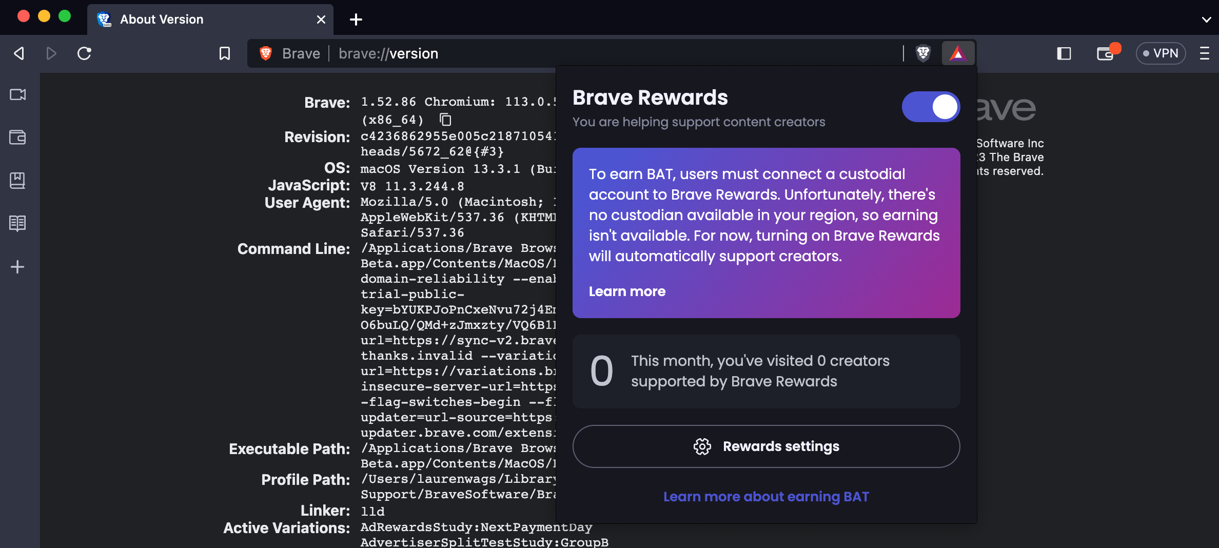 Simplify text on non-connected Brave Rewards panel and NTP Rewards widget · Issue #29506 · brave ...