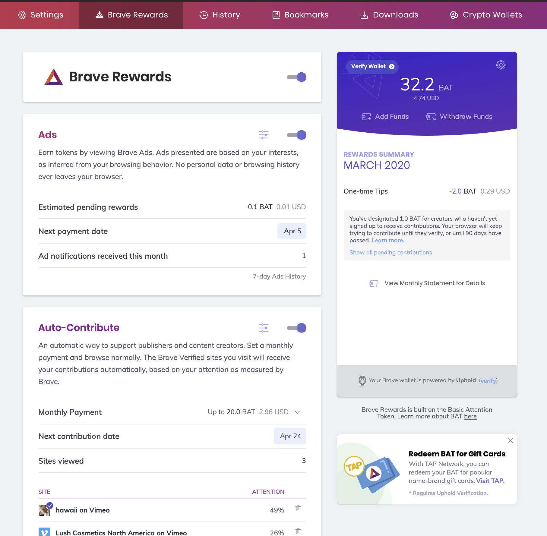 Update Tap Network promotion copy · Issue #8617 · brave/brave-browser ...
