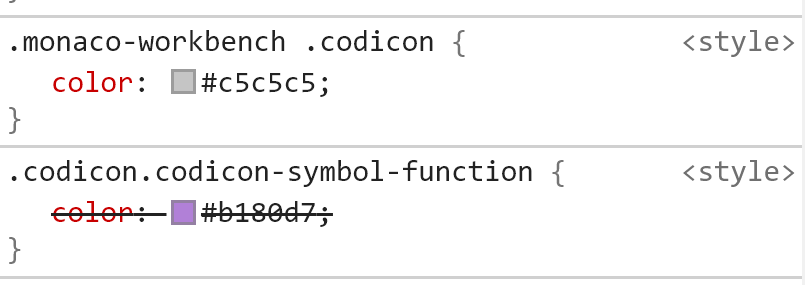 Intellisense codicons are greyscale (Big Issue For Productivity ...