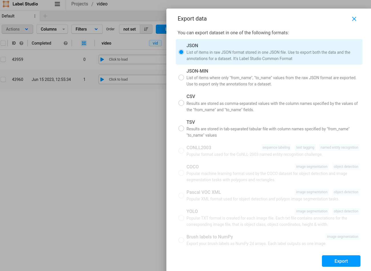 Export to YOLO format for Video Annotation · Issue #4385 · HumanSignal/label-studio · GitHub