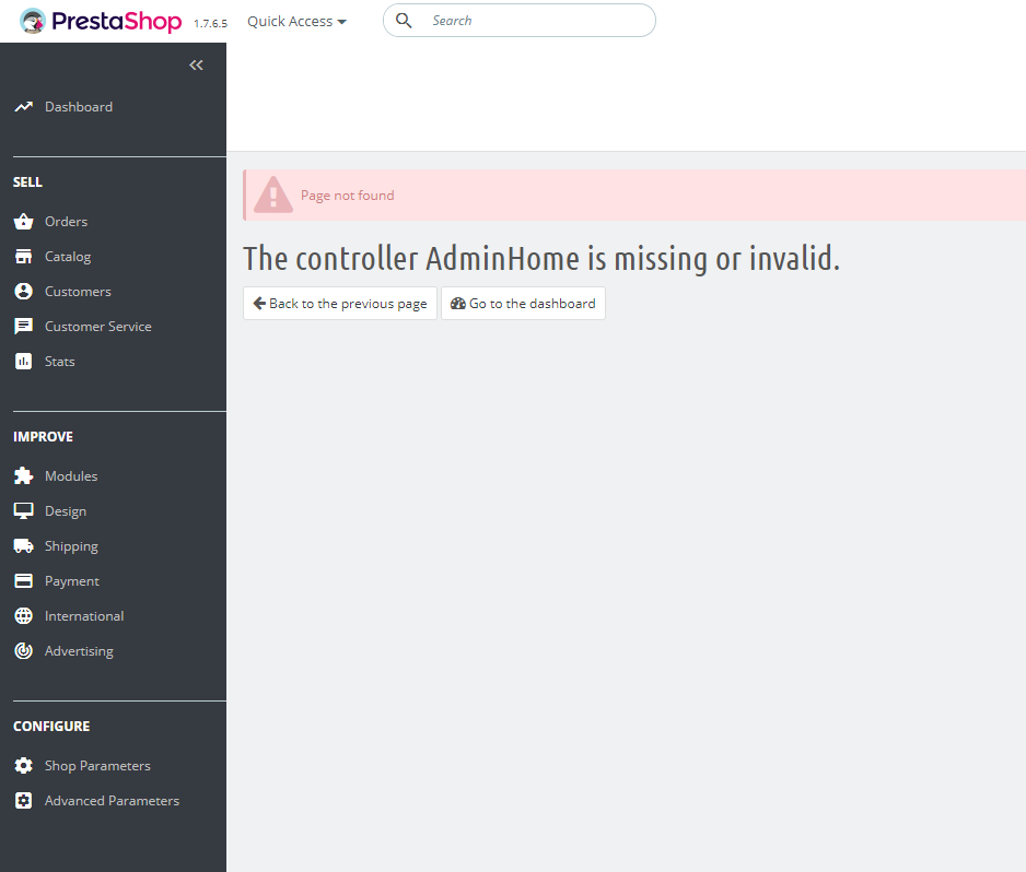 Cannot access the gamification configuration page after disabling it · Issue #19548 · PrestaShop ...
