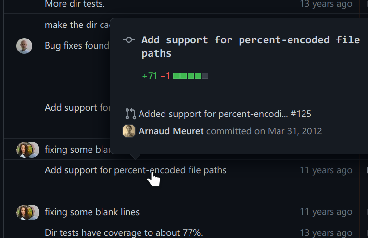 Missing Commits in "list by author" · community · Discussion #49974 · GitHub