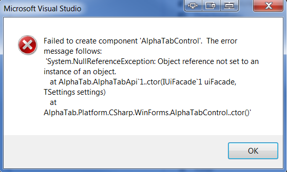 Sample "AlphaTab.Sample.WinForms" crashing on run in VS 2012 · Issue #271 · CoderLine/alphaTab ...