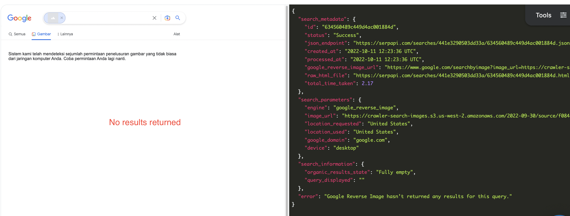[Google Reverse Image Search API] Searches do not return any results ...