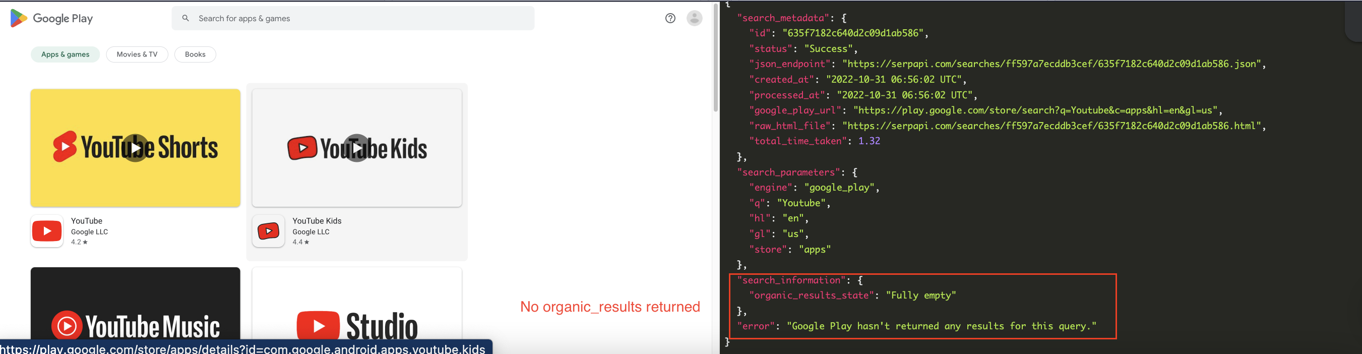 [Google Play API] No `organic_results` returned for searches · Issue #451 · serpapi/public ...